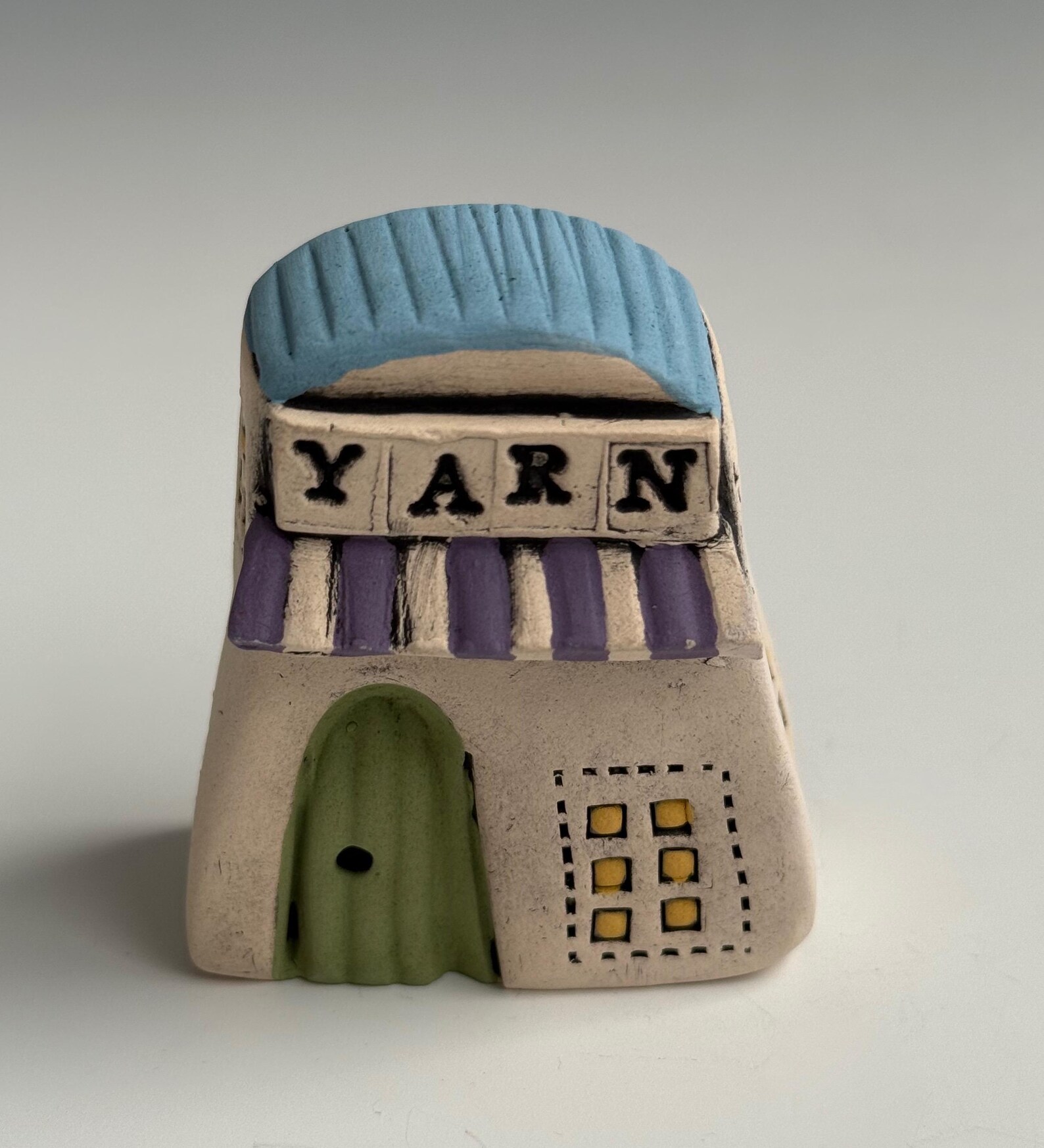 Handbuilt Ceramic House Sculpture: Tiny House, Small Structure, Hand ...