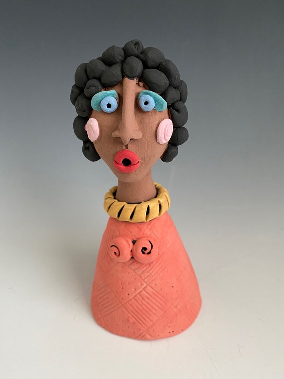 AFRICAN AMERICAN Sculpted Figure Clay Figurine Clay People | Etsy