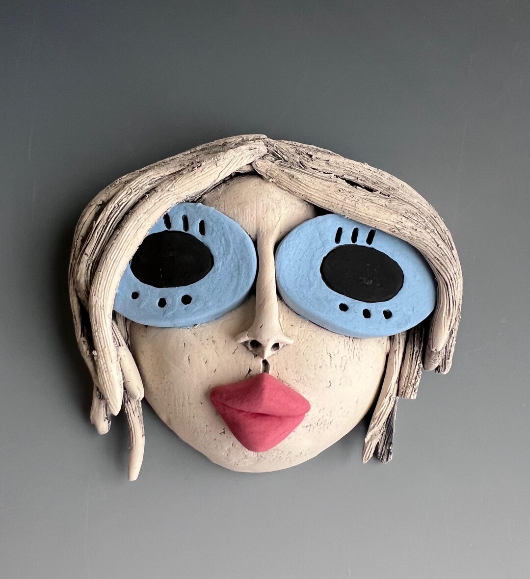 Wall FACE, WOMAN Face, Face Sculpture, Wall Art Face, Ceramic Face ...