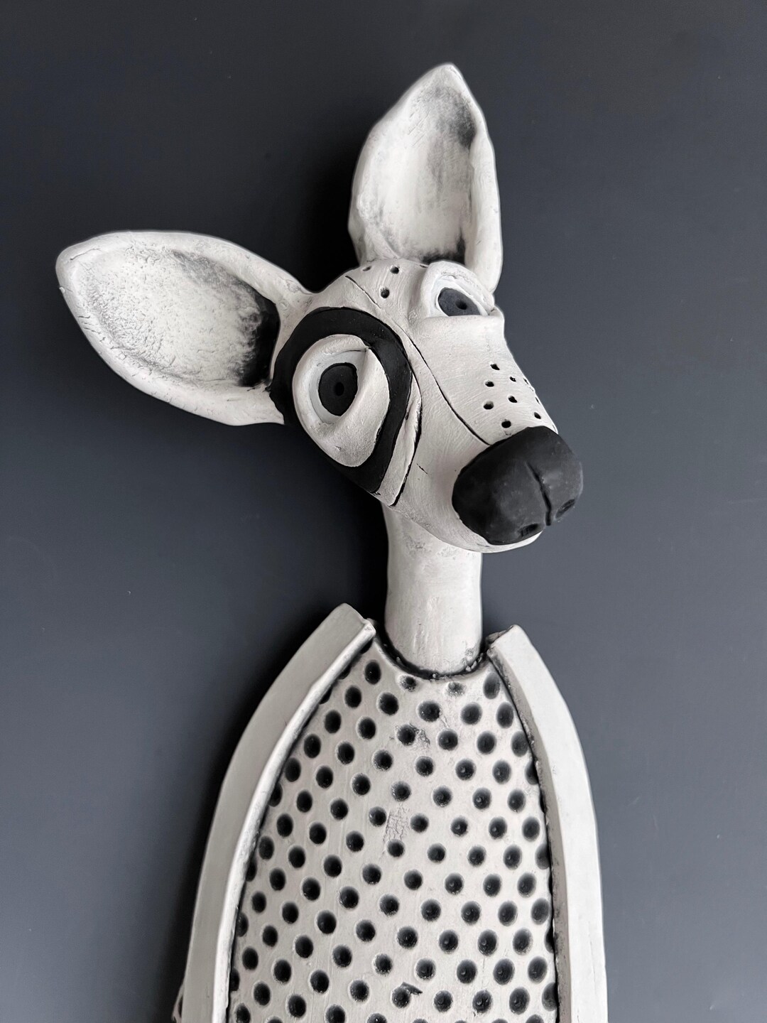 CLAY DOG SCULPTURE, Dog, Dog Wall Hanging, Ceramic Dog, Dog Sculpture ...