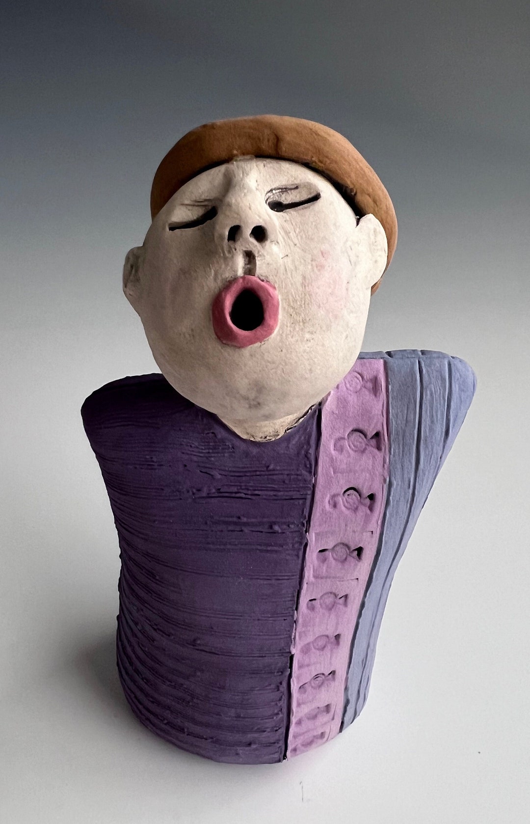 FREE Shipping, Clay Sculpture, CERAMIC FIGURE, Male Figure, Little ...