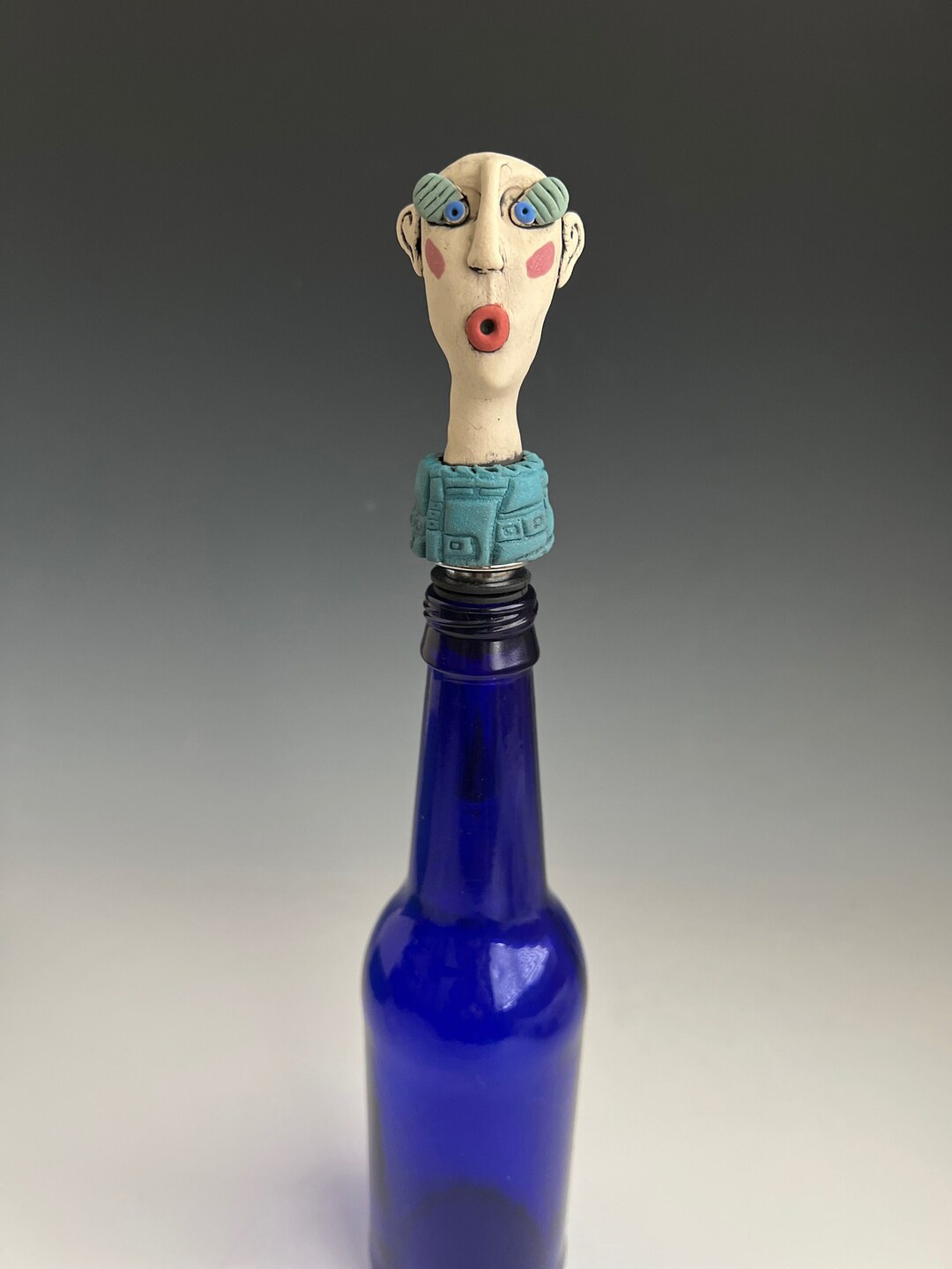 FREE SHIPPING, MALE, Handmade Wine Stopper, Ceramic Wine Stopper ...