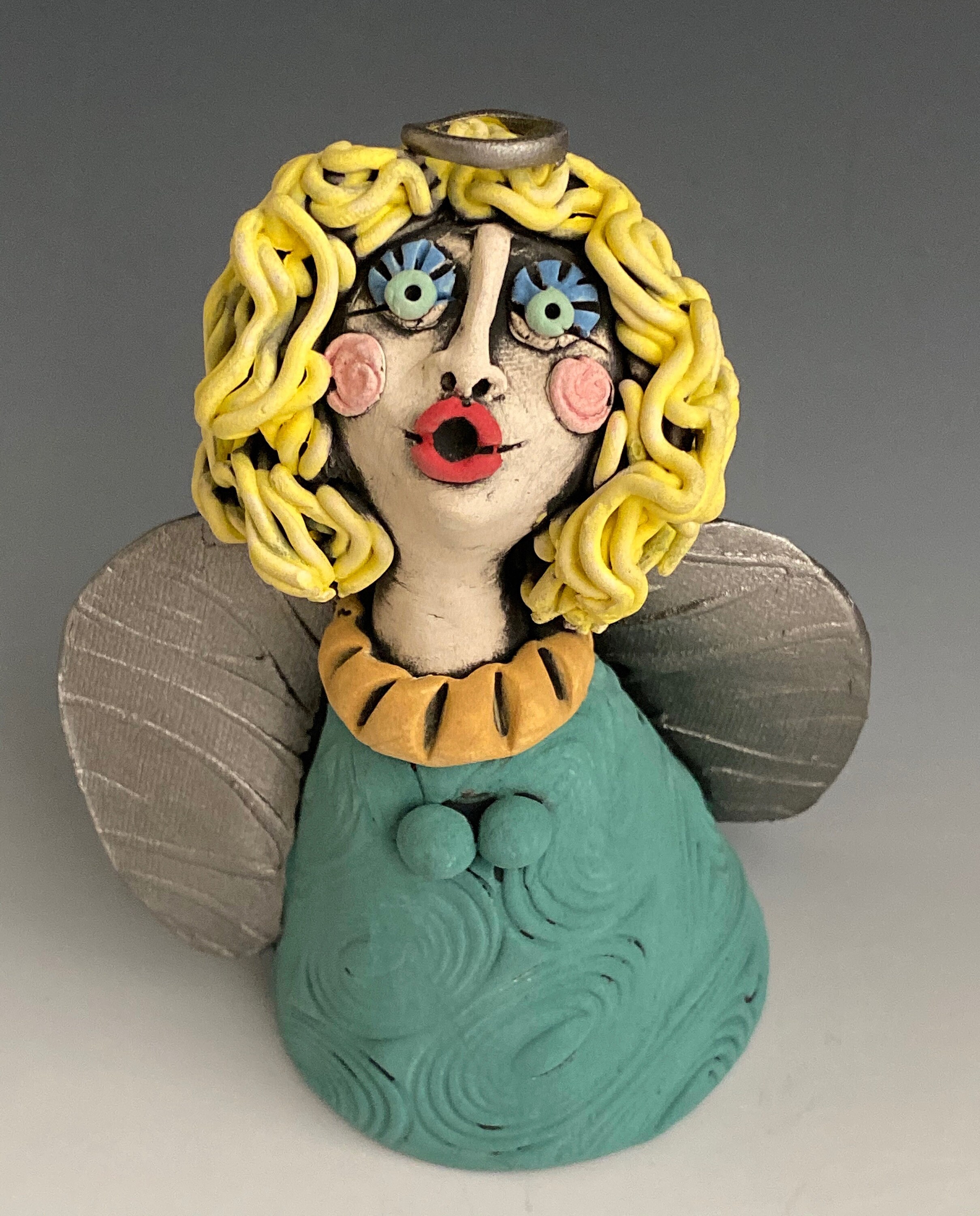 Handmade Sculpture CERAMIC SCULPTURE Small Lady Clay Figurine ...