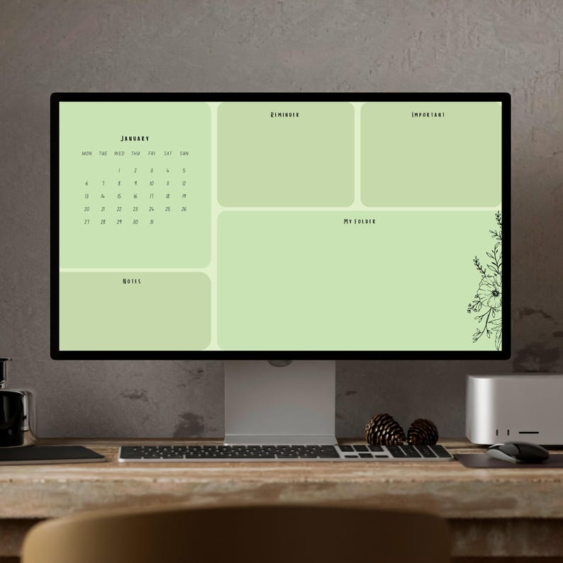 Desktop Wallpaper, Botanical Wallpaper, Monthly Calendar 2025, Fine ...