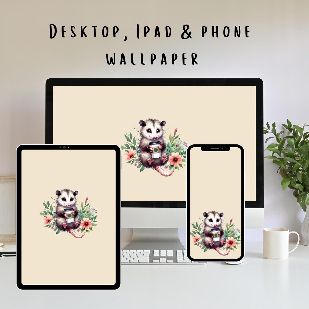 Possum Espresso Beige Wallpaper Desktop Wallpaper for Phone & Tablet ...