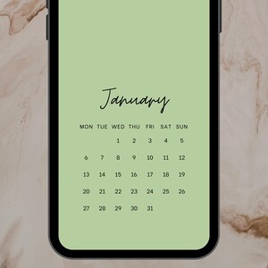 2025 Monthly Calendar for Phone -3 Background Collection Minimalistic ...