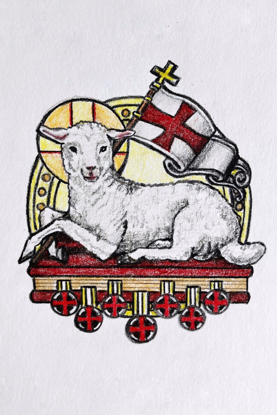 Agnus Dei 4x6” Sketch - High Quality Print - Etsy