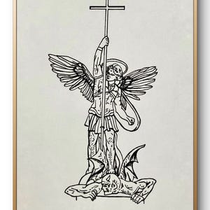 Saint Michael Sketch 2 - Etsy