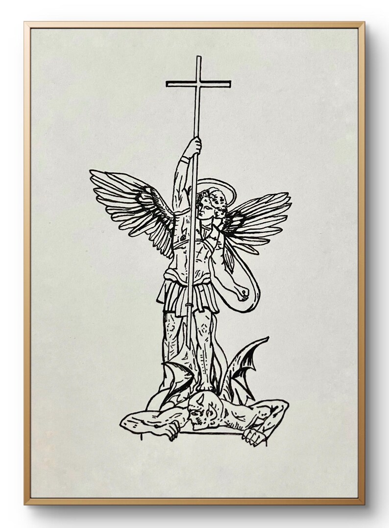 Saint Michael Sketch 2 - Etsy