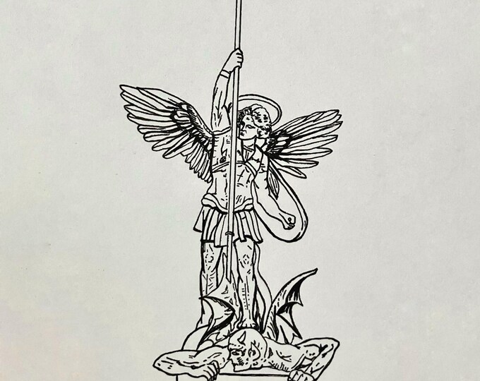Saint Michael Sketch 2 - Etsy