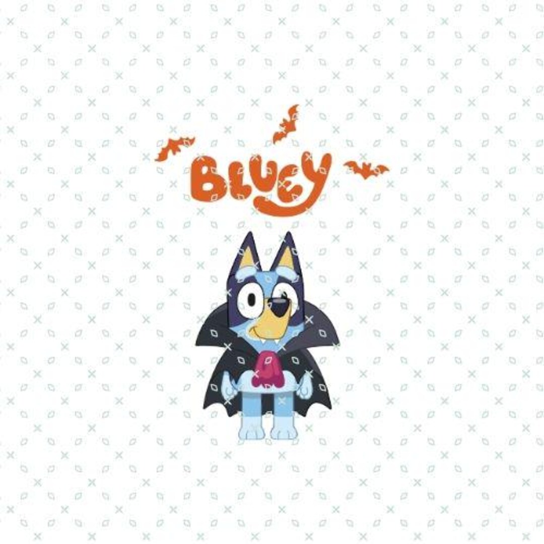 Bluey Halloween Png, Bluey Halloween Name Png, Bluey Boo Png, Doodle ...