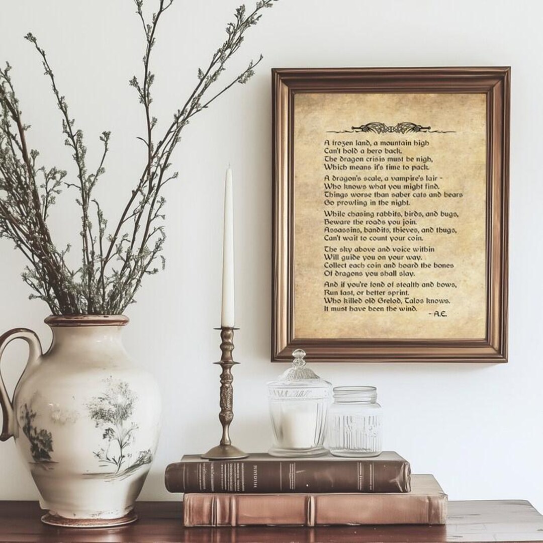 Mailed Print | A Hero's Journey | Medieval Poster | Original Poetry ...