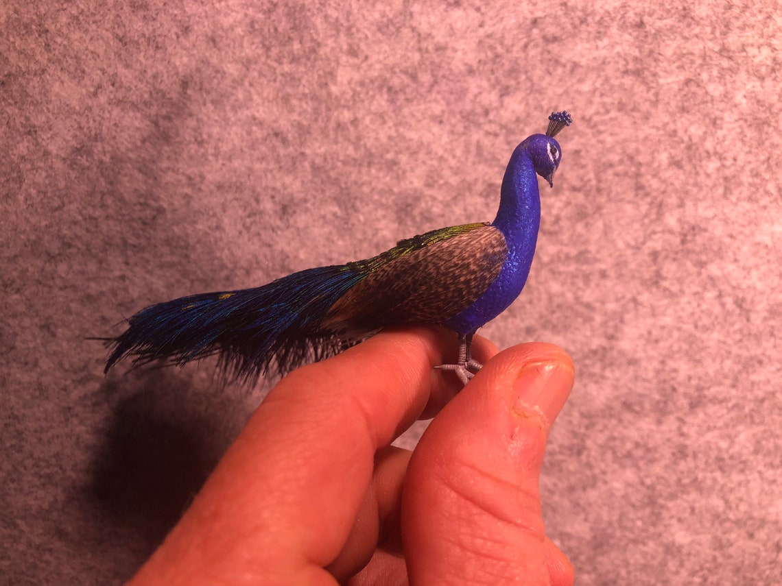 1 12 Scale Dollhouse Scale Miniature Peacock By Mike Etsy 1-12-scale-dollhouse-scale-miniature-peacock-by-mike-etsy