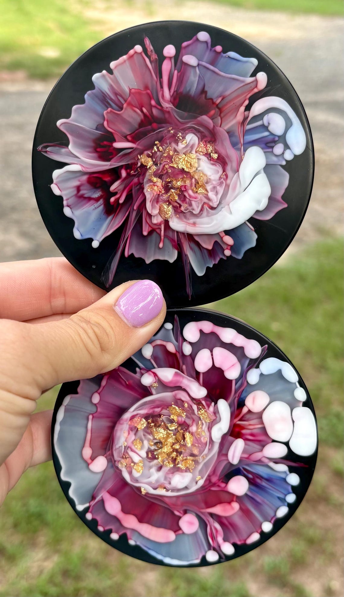 Resin Bloom Coasters (set of 2) - Etsy