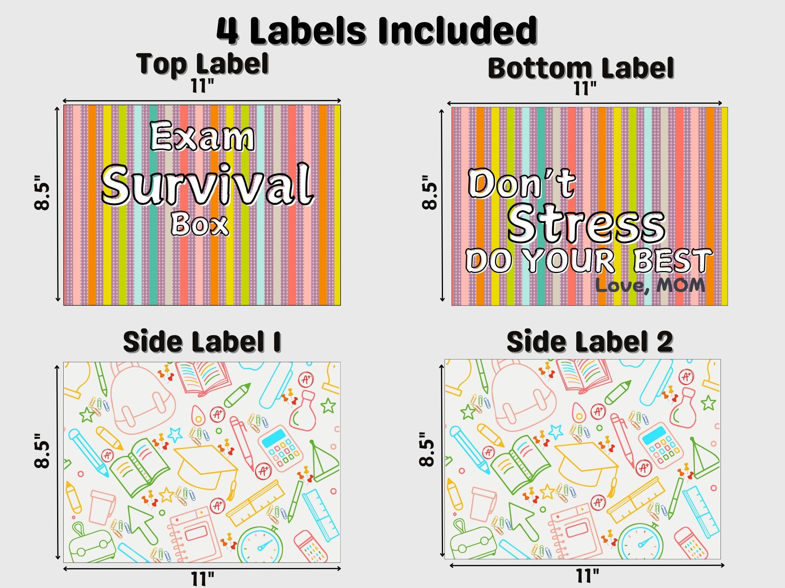 College Finals Week Care Package Labels Instant Download Printable Don ...