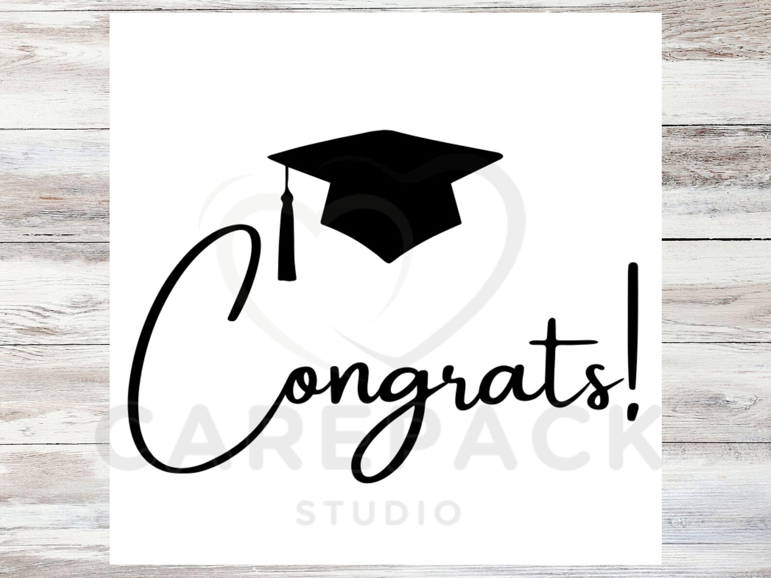 Minimalist Graduation Gift Tags, Printable Congrats Black Grad Square ...