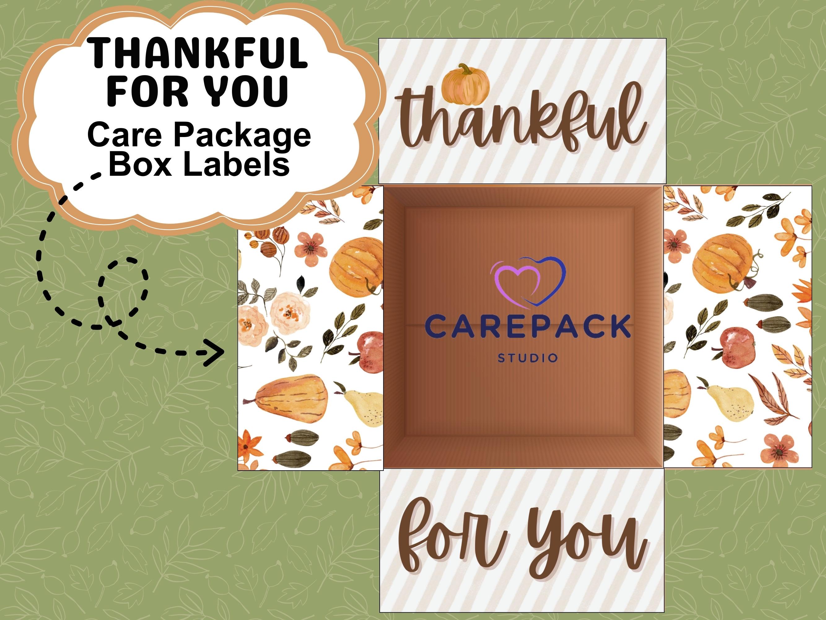 Care Package Labels Instant Download Printable Decoration for Box Flaps ...