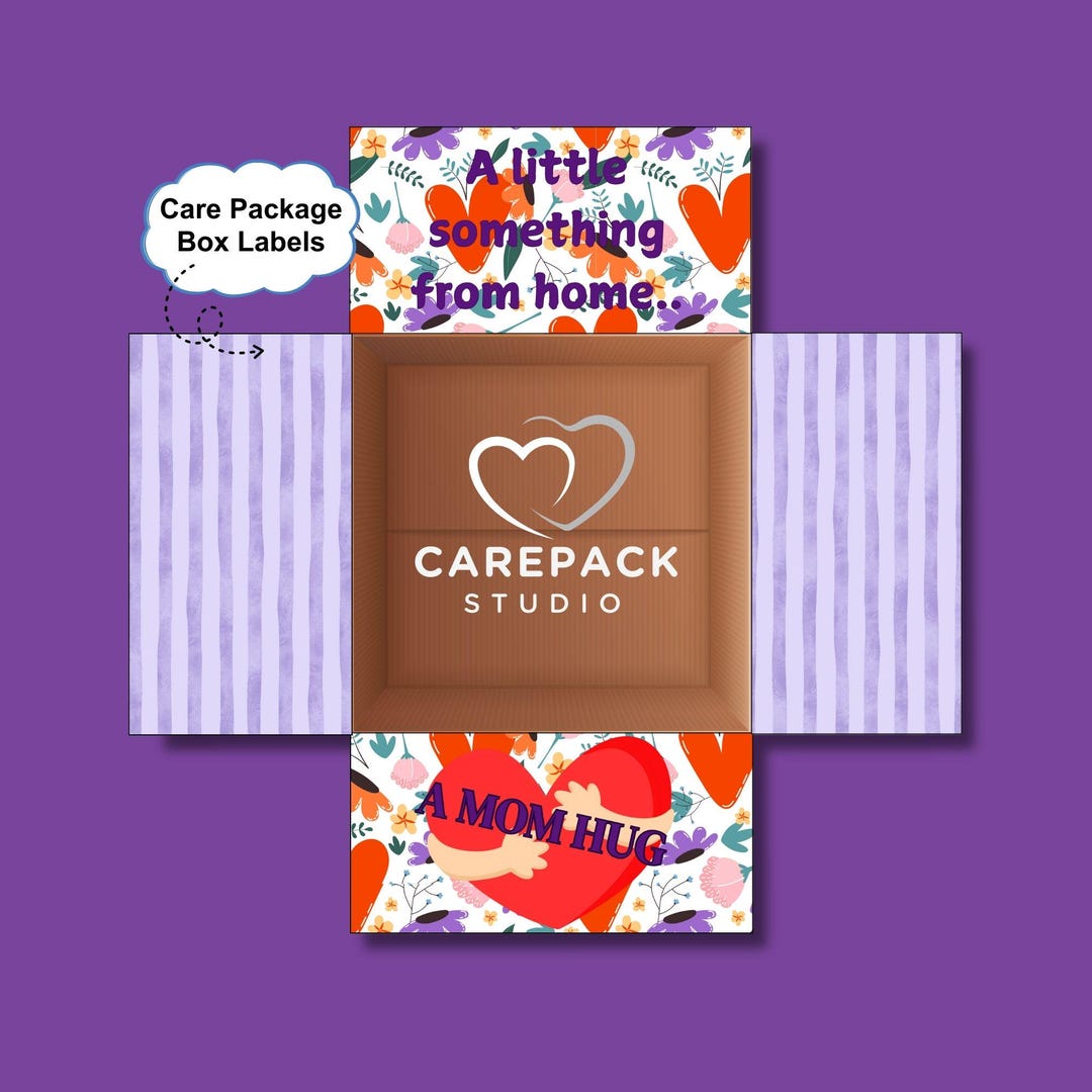 Girl College Finals Week Survival Kit Care Package Label, Instant ...