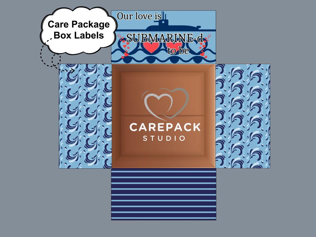 Care Package Label Deployed Husband Printable Box Flap Boyfriend on ...