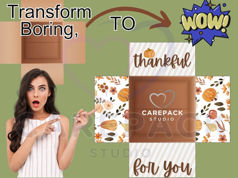 Care Package Labels Instant Download Printable Decoration for Box Flaps ...