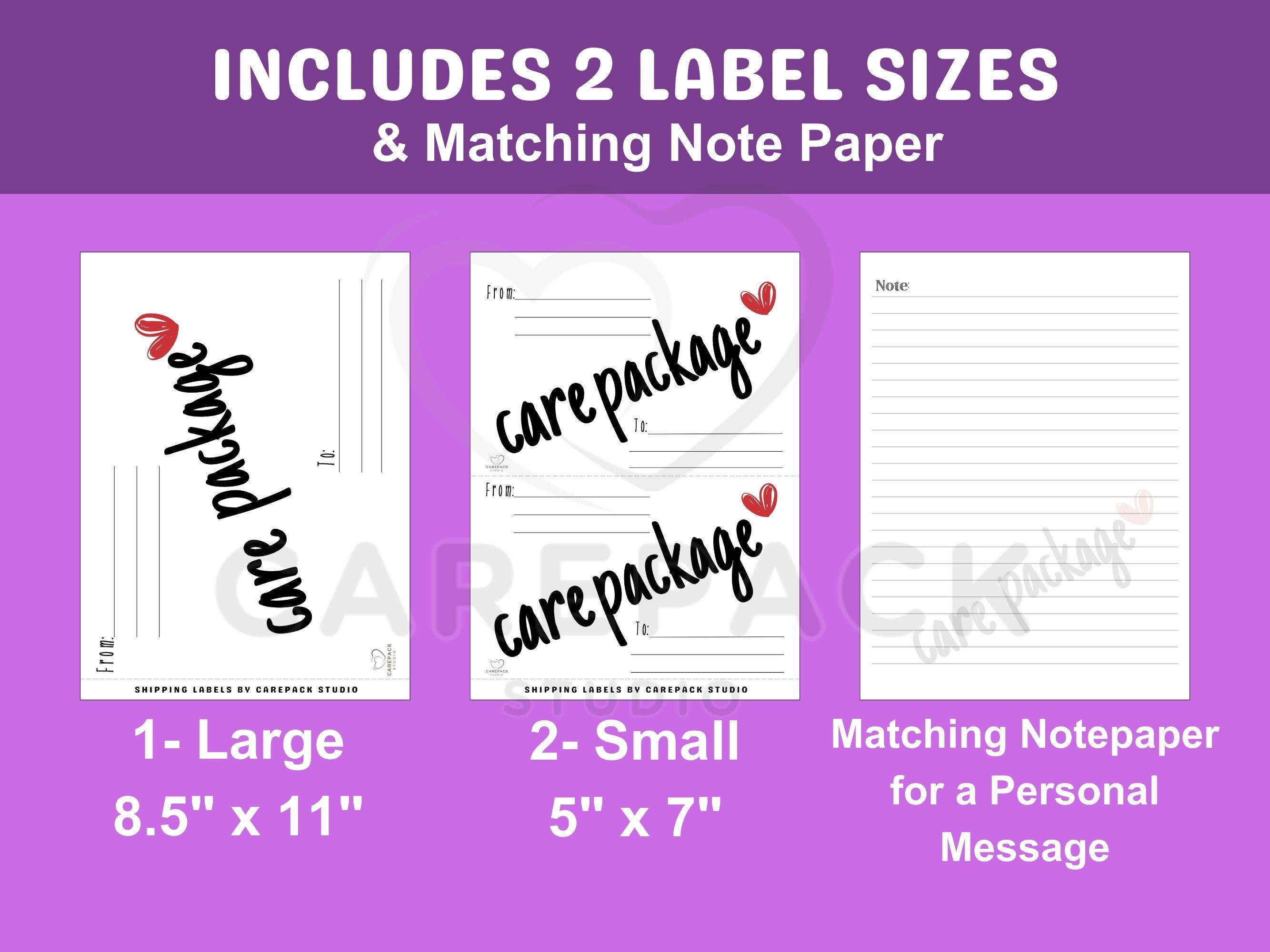 Printable Shipping Label for Care Package, Care Box Shipping Outside ...