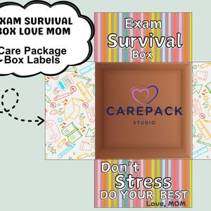 College Finals Week Care Package Labels Instant Download Printable Don ...
