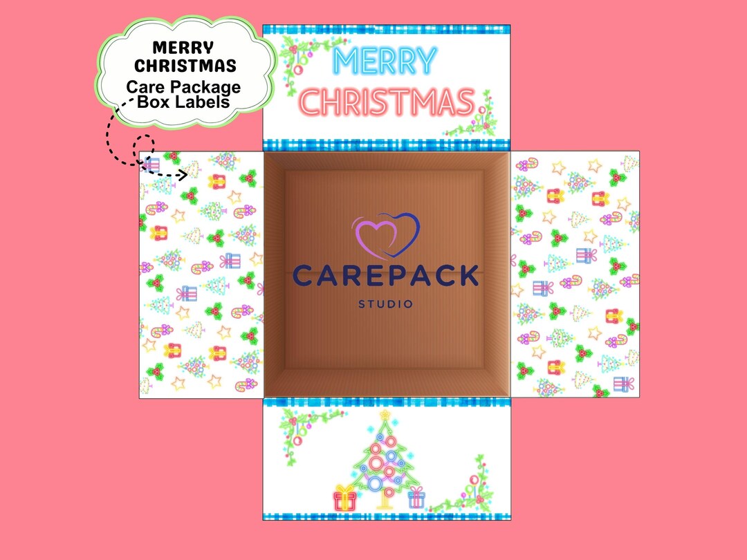 Care Package Labels, Printable Decoration for Box Flaps, Child ...