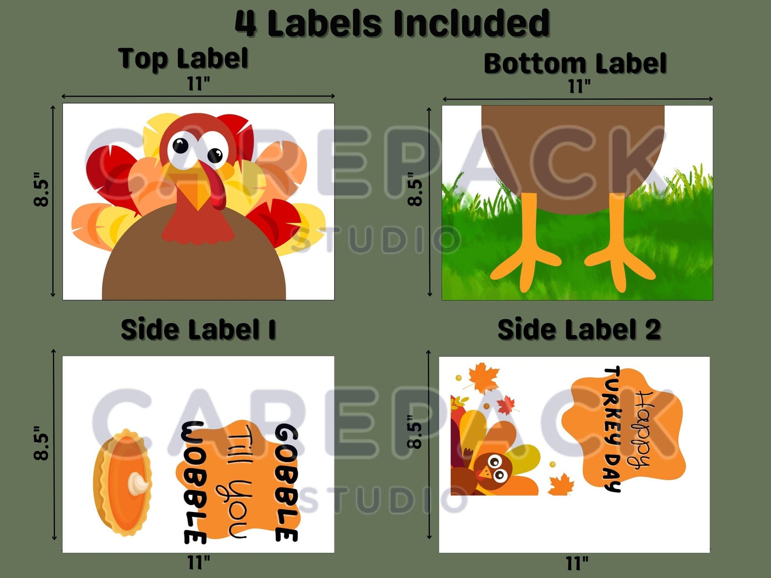 Thanksgiving Care Package Labels, Instant Download Printable Decoration ...