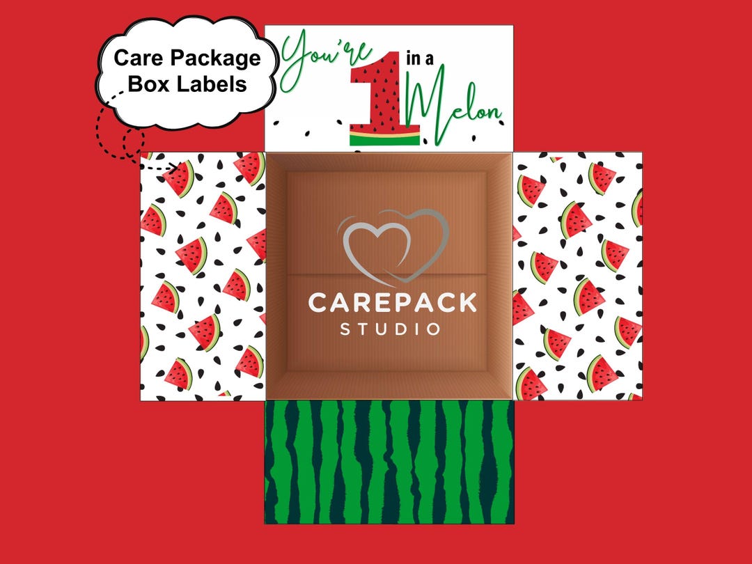 Care Package Label Box Flap Printable Label Appreciation Gift Box ...