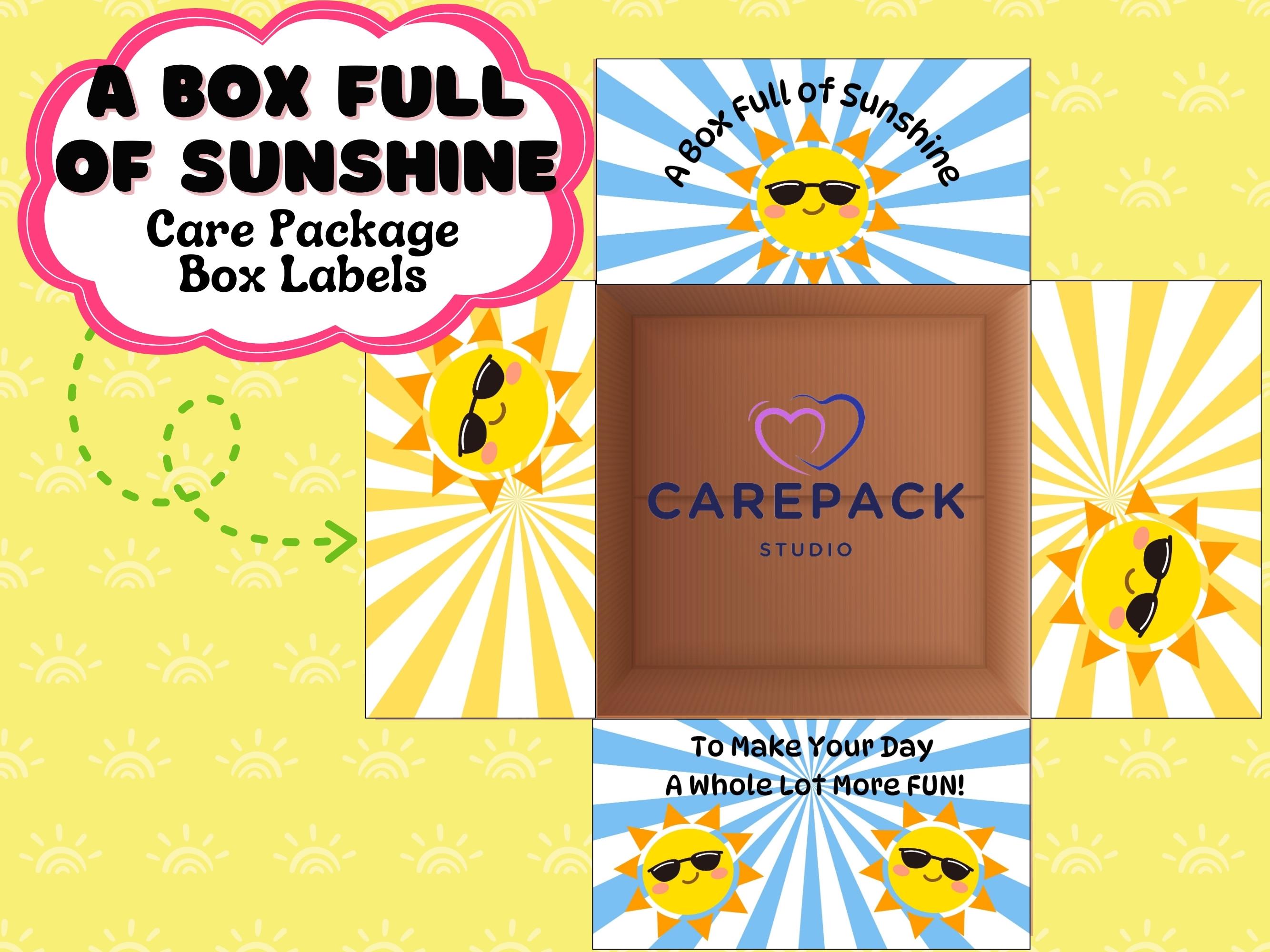 Care Package Label for Encouragement, Printable Decoration for Box ...