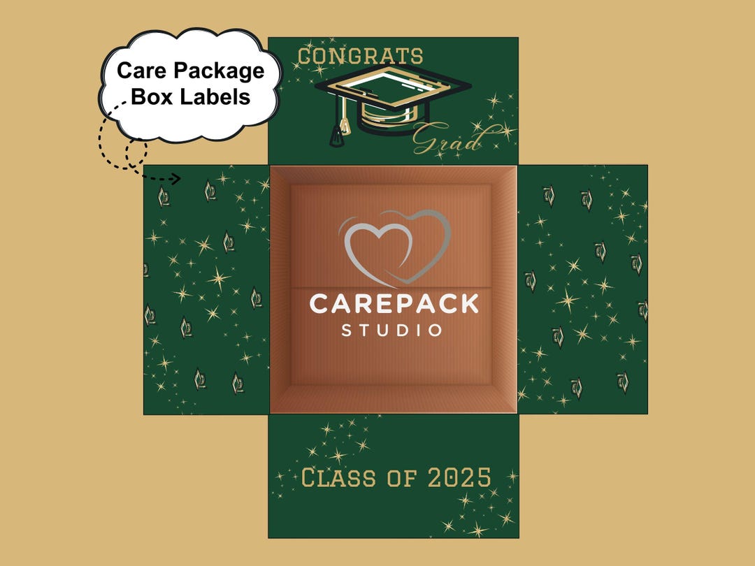 Graduation Care Package Label Printable Box Flap College Graduate ... Graduation Care Package Label Printable Box Flap College Graduate ...