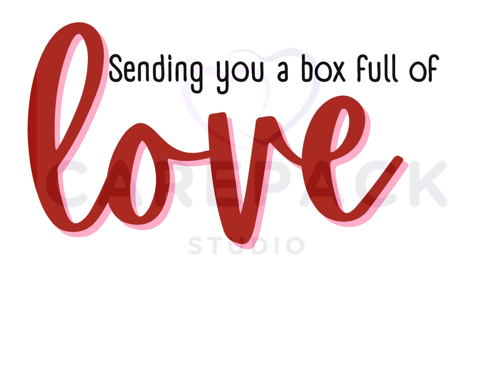 Love Care Package Labels Printable Box Flap College Student Valentine ...