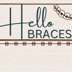 Kids Braces Care Package Label, Instant Download Printable Box Flap ...