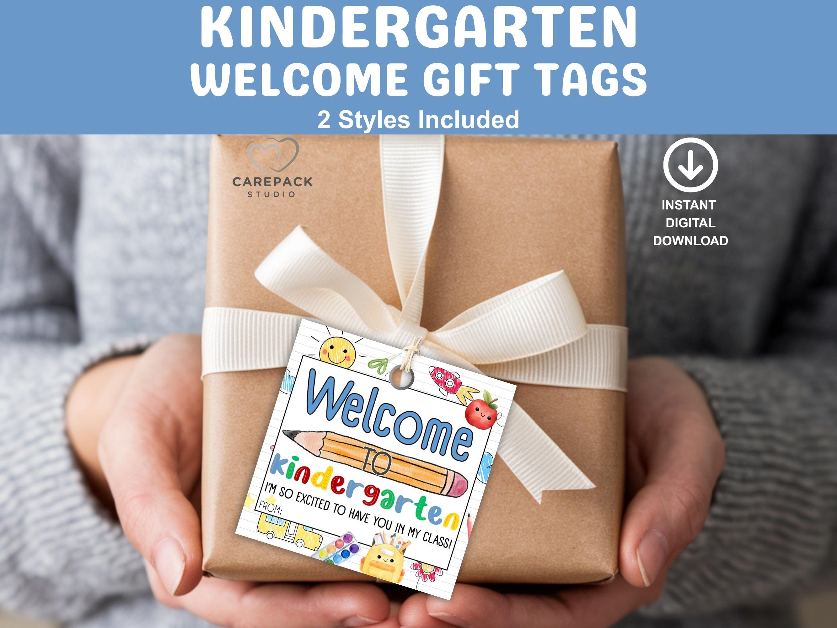 Welcome to Kindergarten Printable Gift Tag, From Teacher Tag, First Day ...