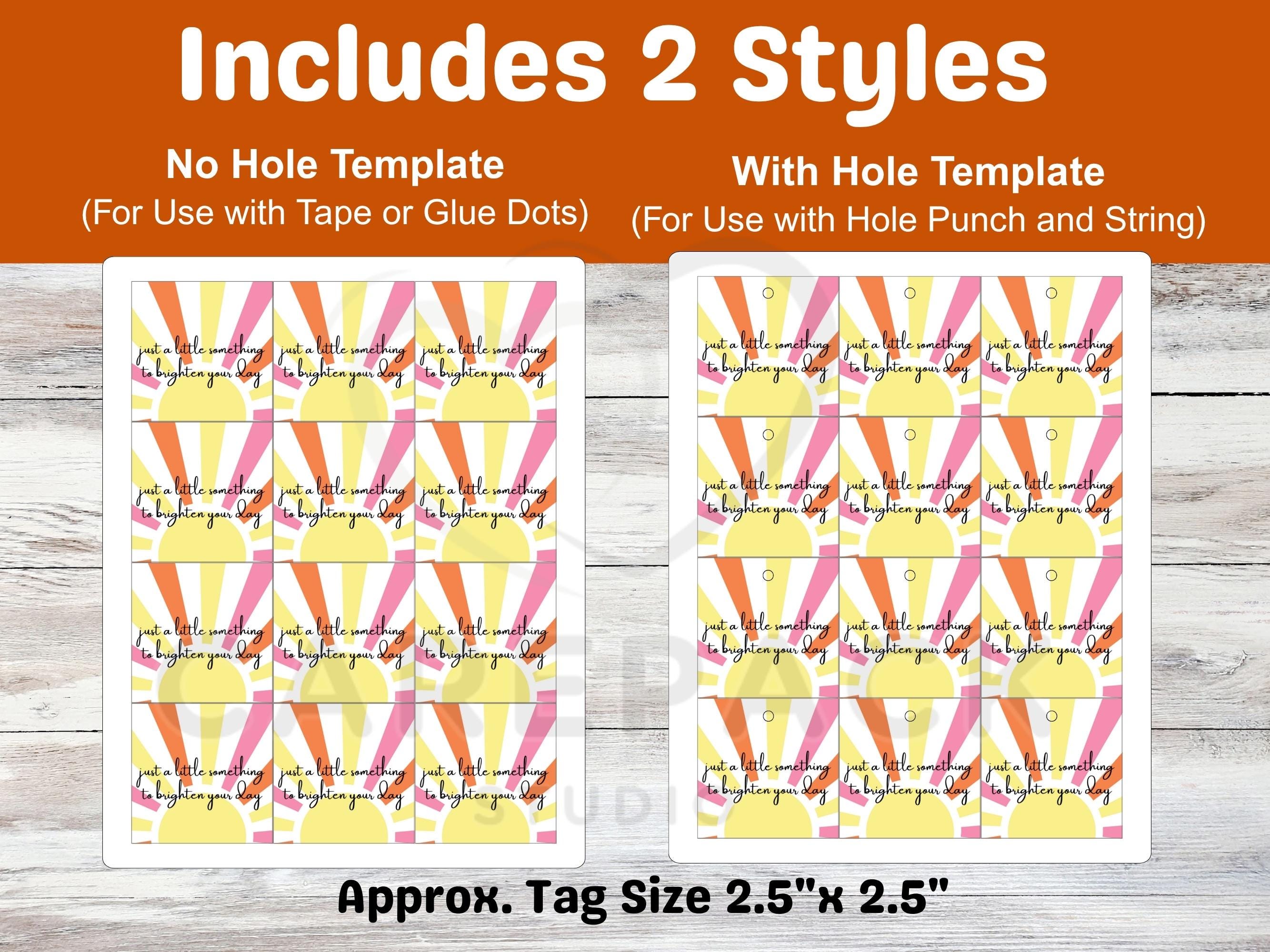 Yellow Sunshine Gift Tag, Printable Brighten Your Day Gift Label ...