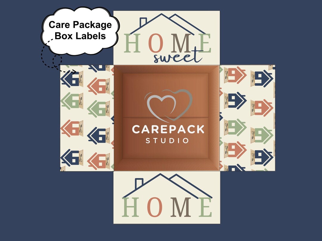 Care Package Label Instant Printable Recovery Welcome Home Gift Box ...