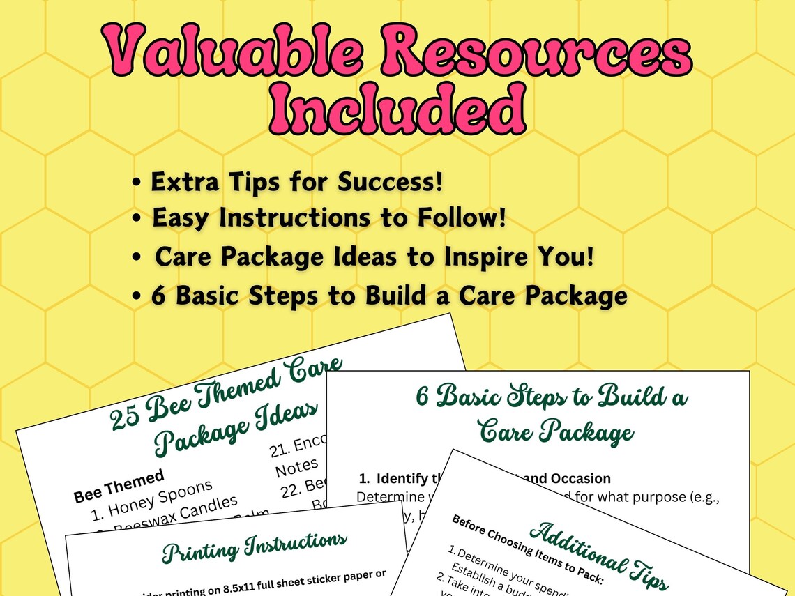 Care Package Label for Encouragement, Printable Decoration for Box ...