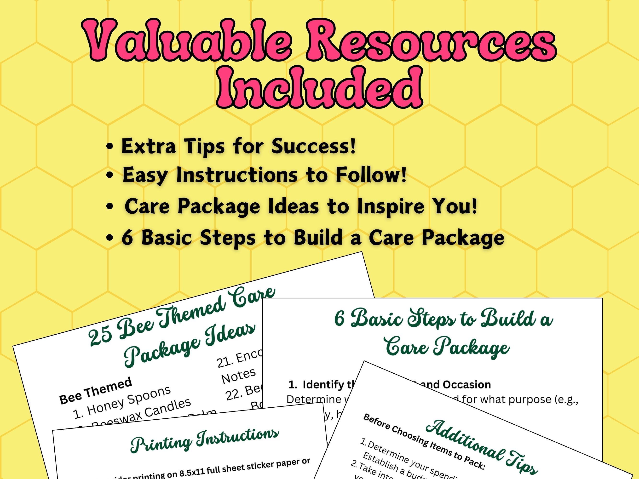 Care Package Label for Encouragement, Printable Decoration for Box ...