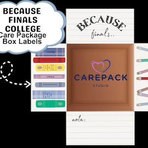 College Finals Week Care Package Labels, Instant Download Printable ...