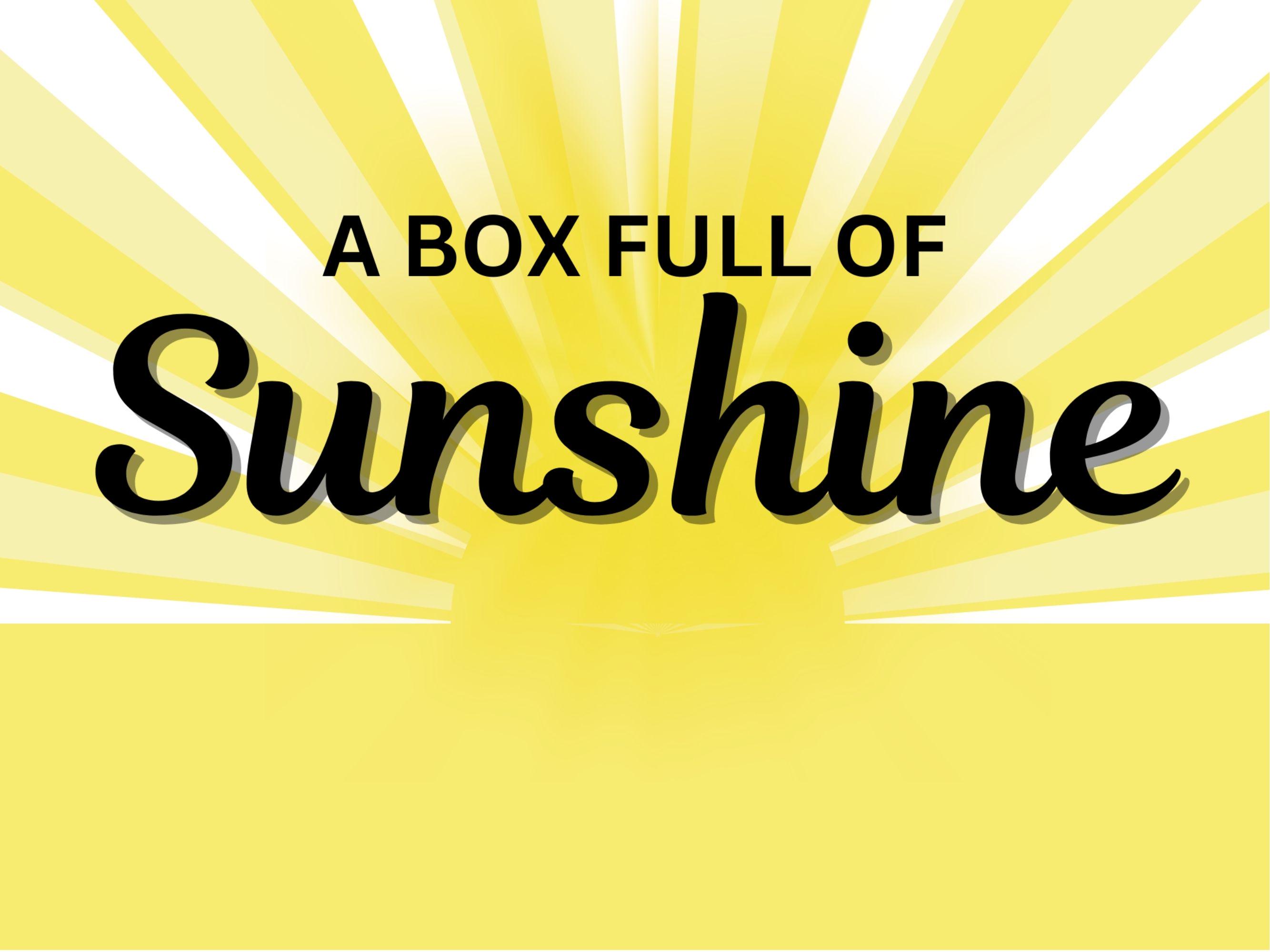 Sunshine Yellow Care Package Label for Encouragement, Printable ...