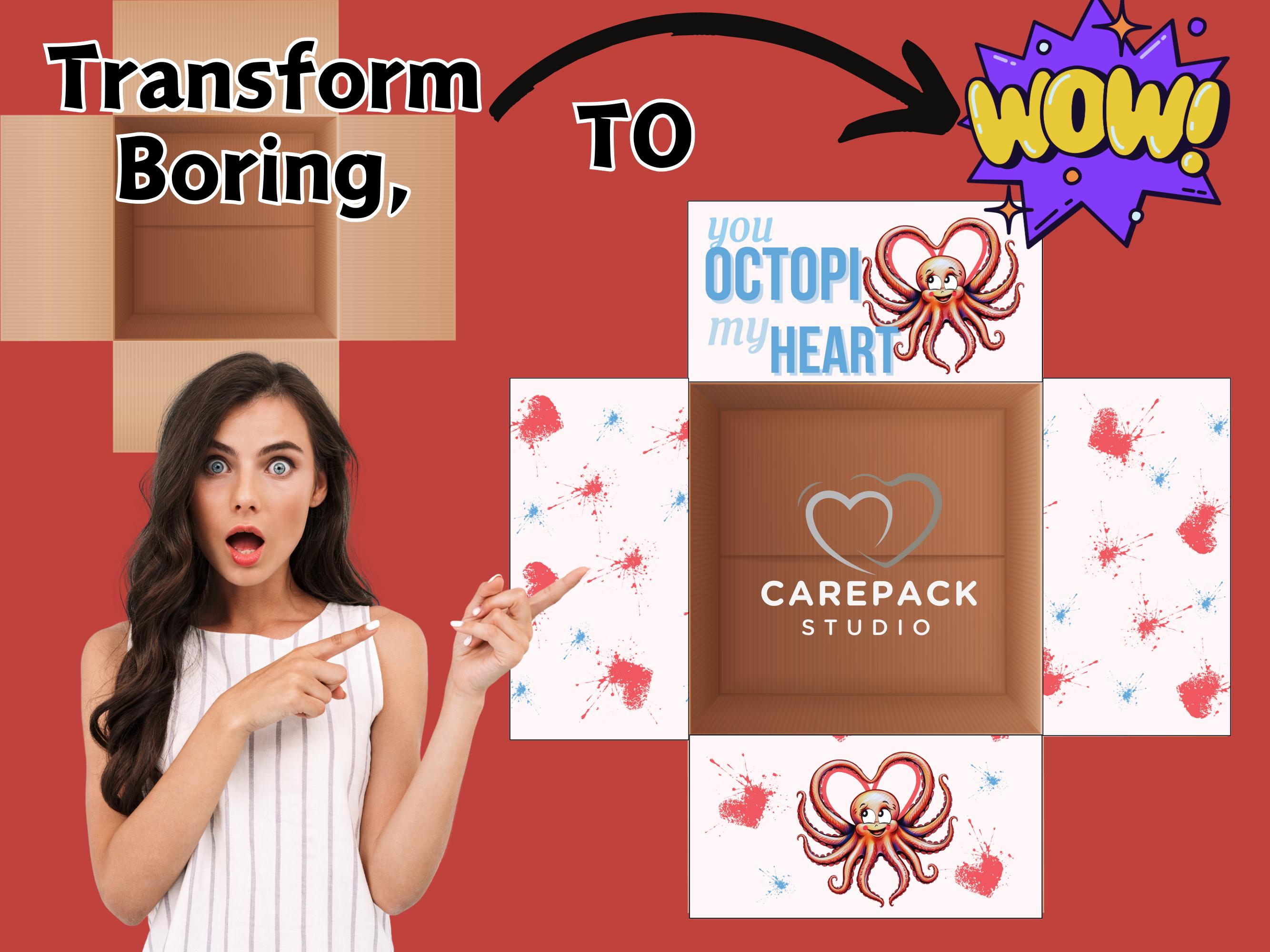 Sending Love Care Package Label Printable Box Flap Miss You Gift Box ...