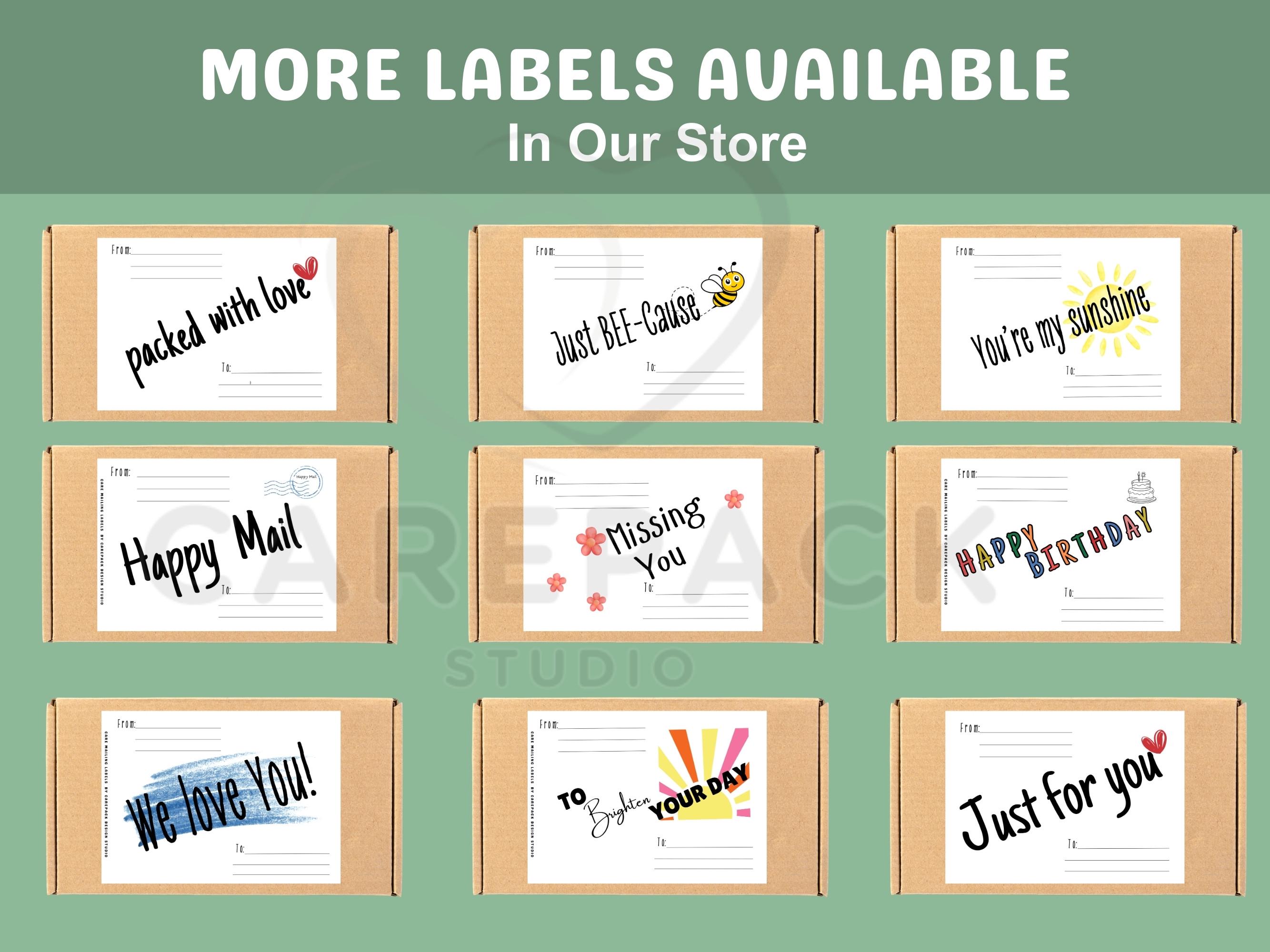Printable Packed With Love Shipping Label for Care Package, Shipping ...