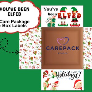 Surprise Christmas Package Labels, Printable Box Flap Decor, You've ...