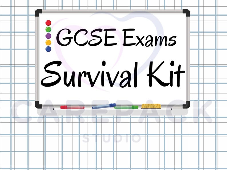 GCSE Exams Survival Kit Care Package Label, Instant Download Printable ...