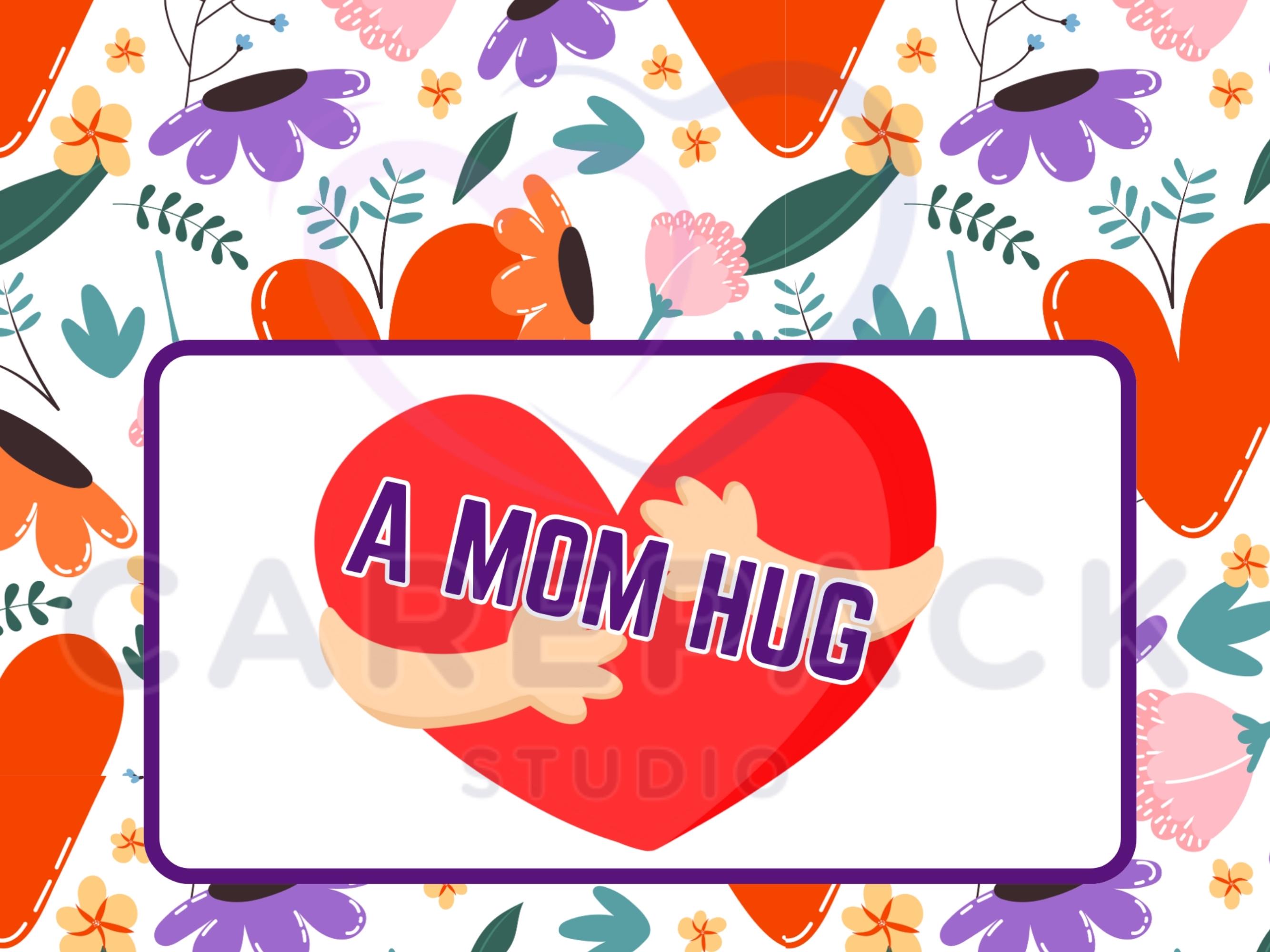 Mom Hug Care Package Labels Printable Download Decoration for Box Flaps ...