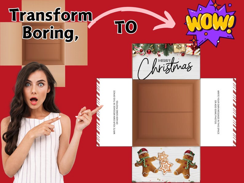 Christmas Gingerbread Cookie Care Package Labels, Printable Decoration ...