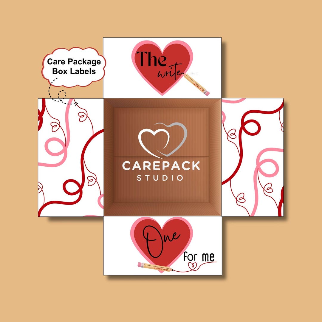 Valentines Day Care Package Printable, You Are the Write One for Me ...