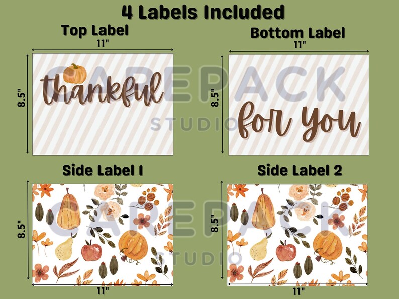 Care Package Labels Instant Download Printable Decoration for Box Flaps ...