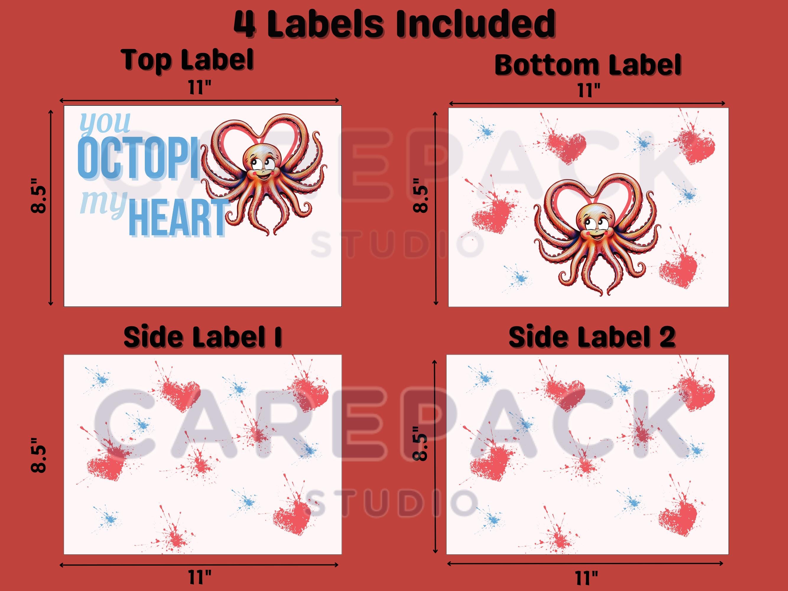 Sending Love Care Package Label Printable Box Flap Miss You Gift Box ...