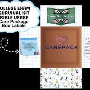 College Exam Survival Kit Labels Instant Download, Printable Decoration ...